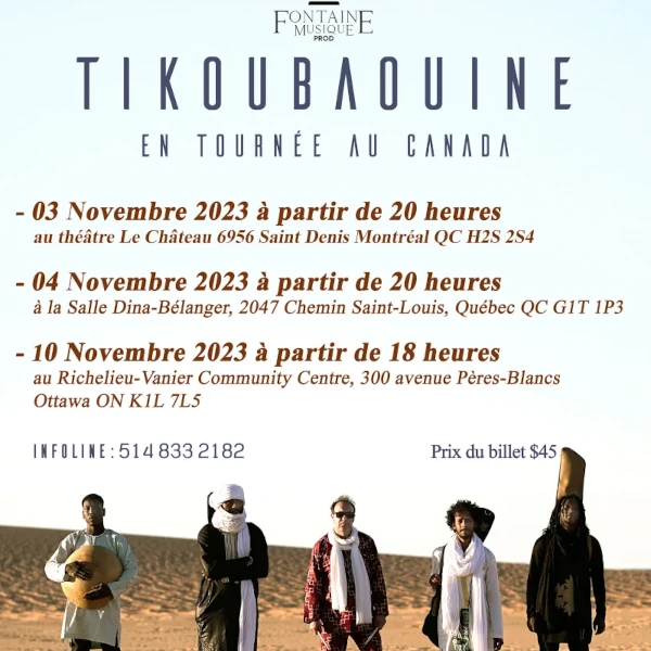 Tikoubaouine en tournée au Canada - Novembre 2023 - We Search Event